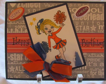 Cheerleader card | Etsy