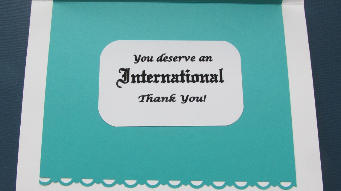 Thank You Card in Many Languages Beautifully Colored Handmade | Etsy