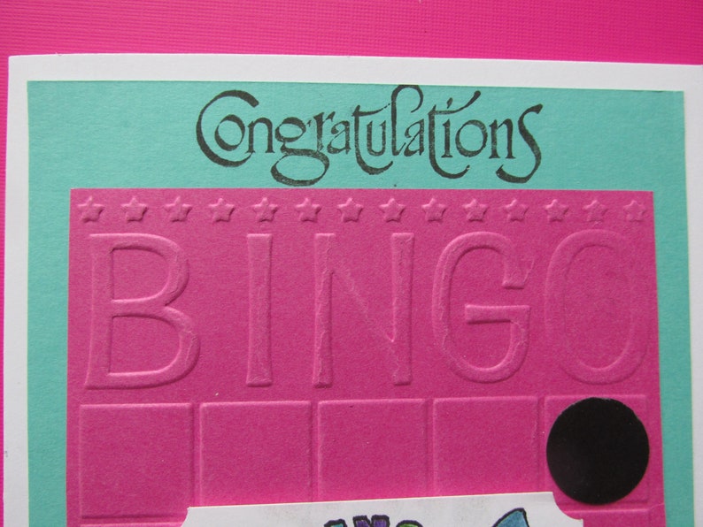 Bingo WIN congratulations Card for Winning, She's Celebrating Fun Card ...