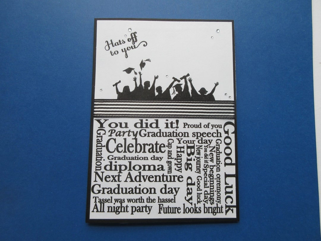 Graduation Card, Students Throwing Caps in the Air. Graduation Lingo ...