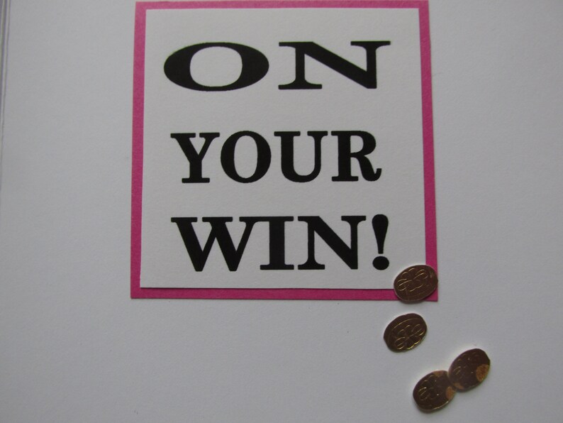 Bingo WIN congratulations Card for Winning, She's Celebrating Fun Card ...