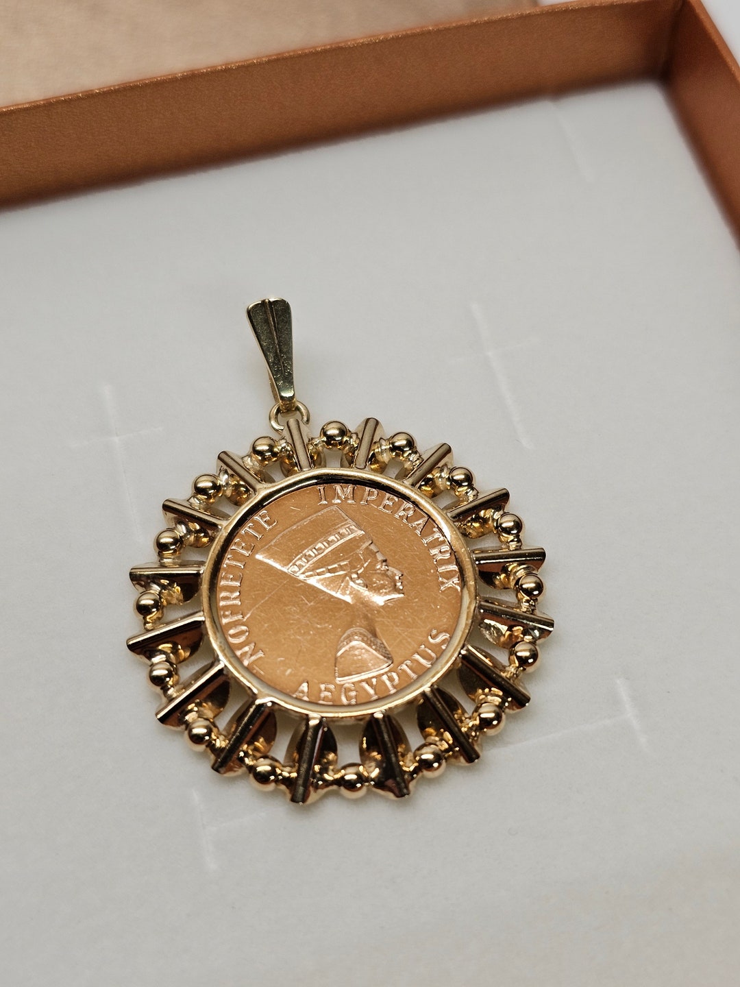 Pendant Gold Pendant Without Chain Gold 333 Medal Egypt Nefertiti ...
