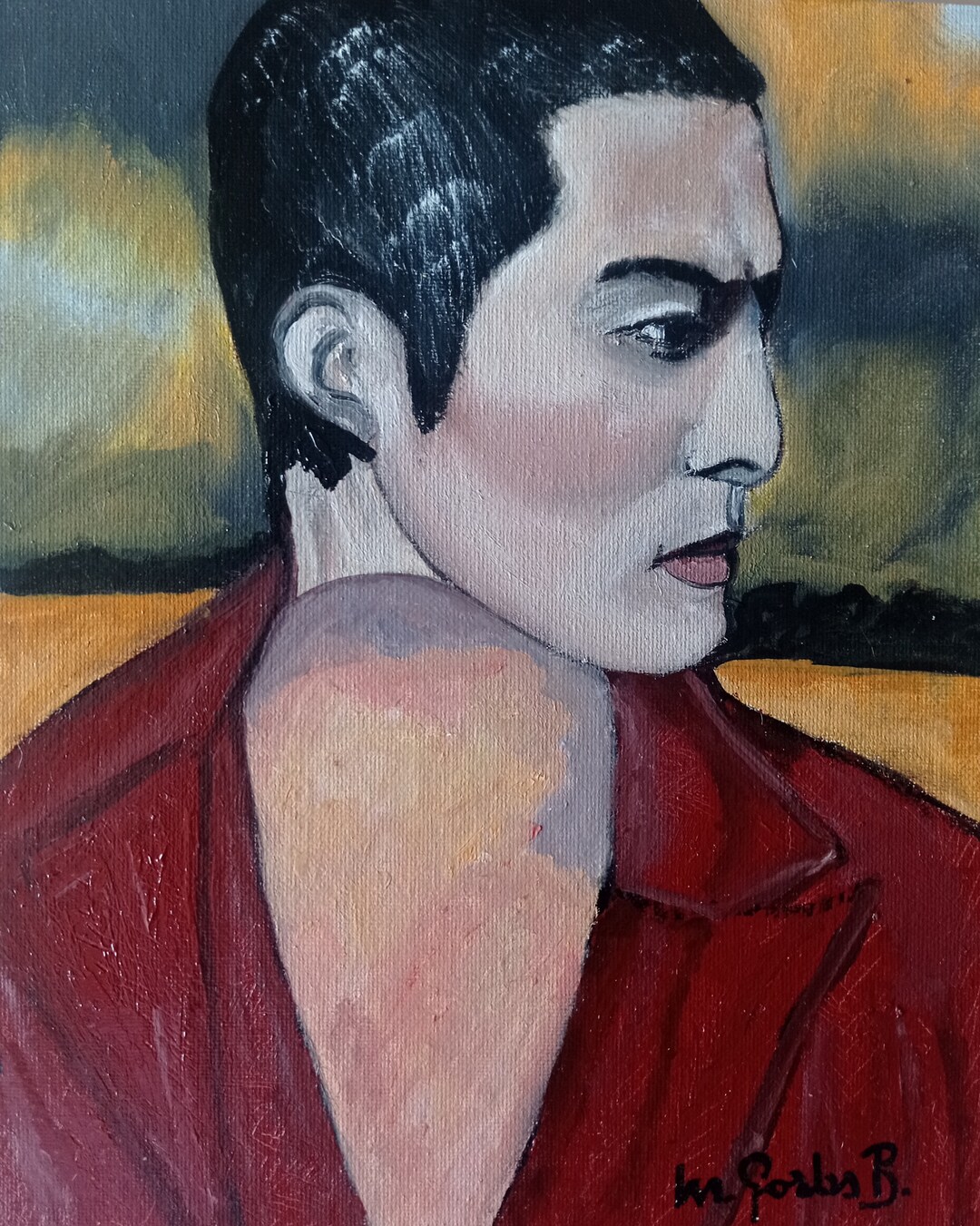Oil Painting. Original and Unique. Modern Portrait of a Man. - Etsy