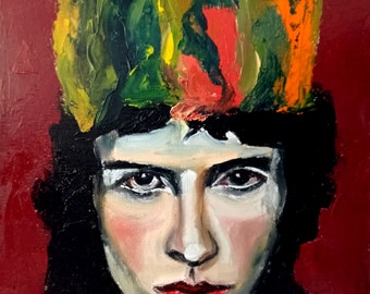 Original Oil Painting Handsome Young Man Portrait - Etsy