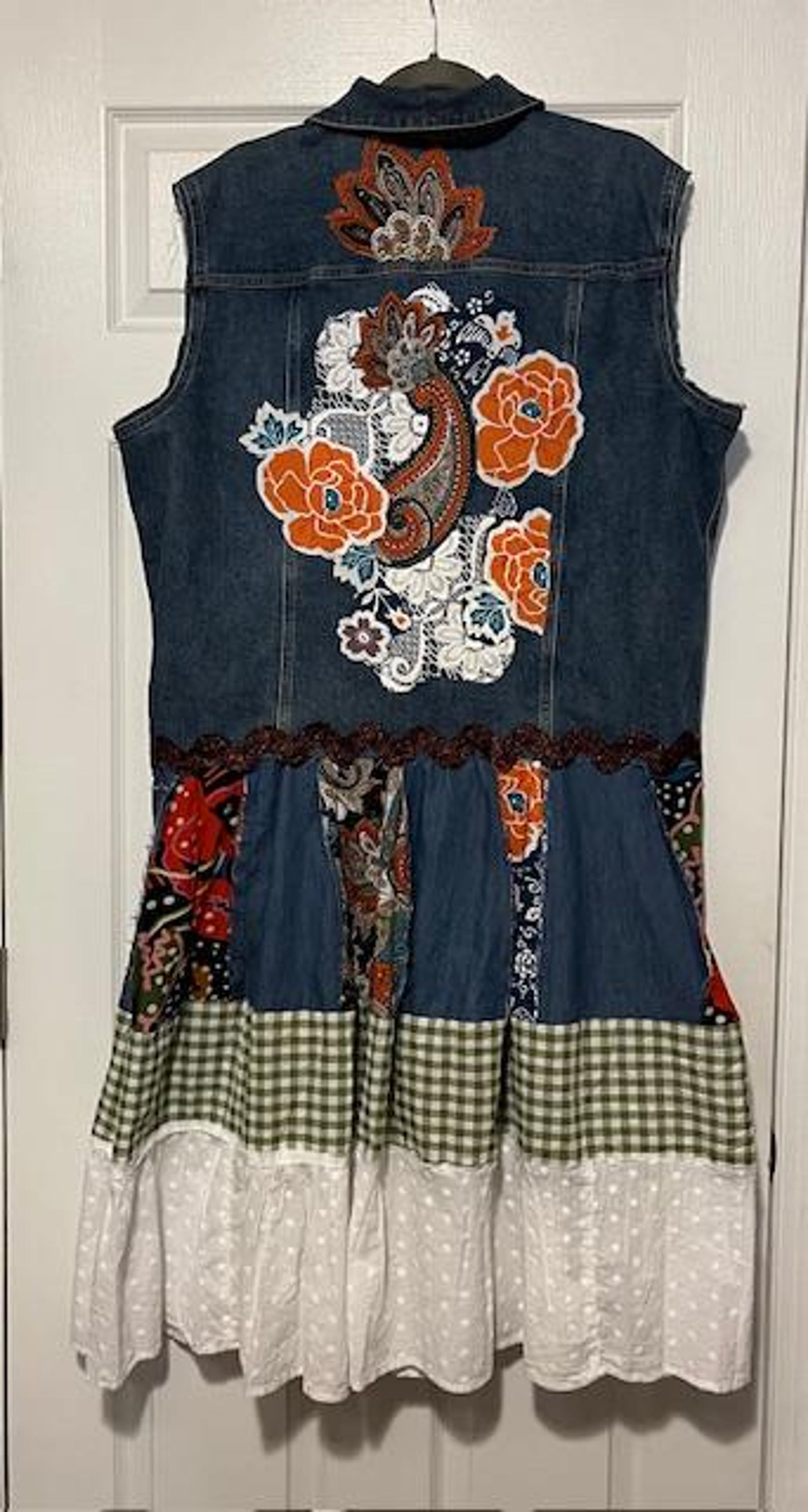 Upcycled Duster, Denim Duster, Duster Made From Jean Jacket - Etsy