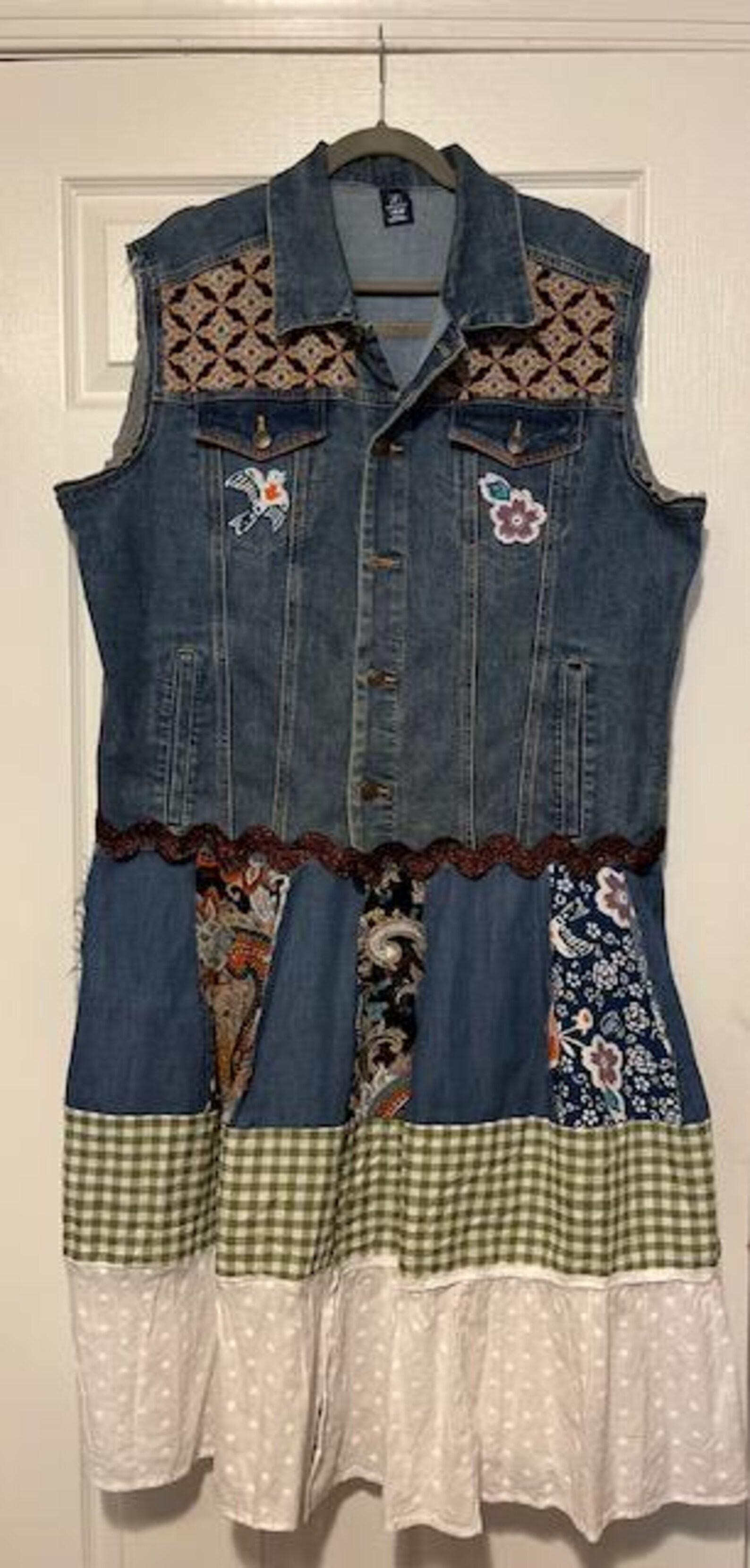 Upcycled Duster, Denim Duster, Duster Made From Jean Jacket - Etsy