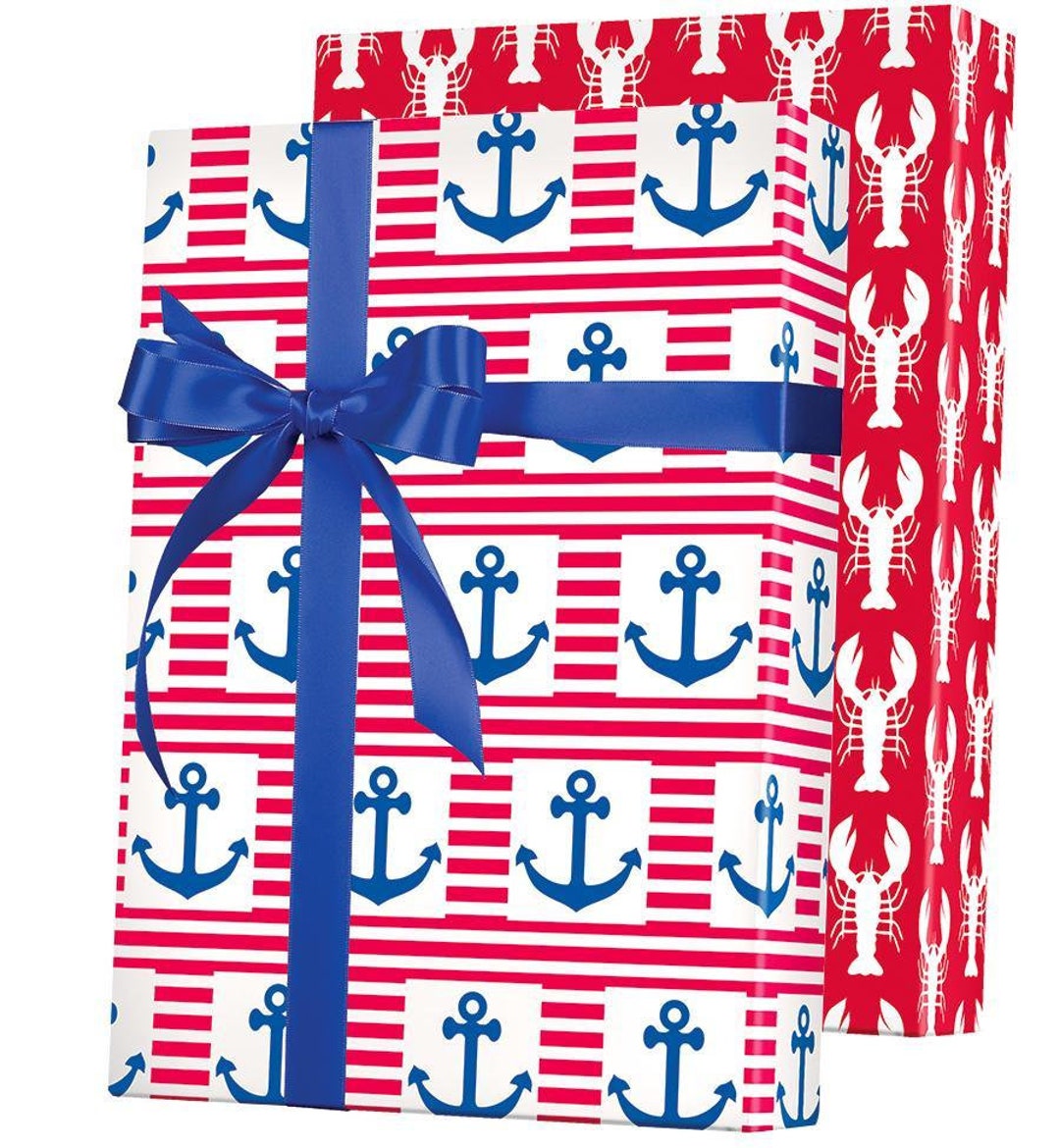 Ship Ahoy Reversible Gift Wrap Birthday Wrapping Paper - Etsy