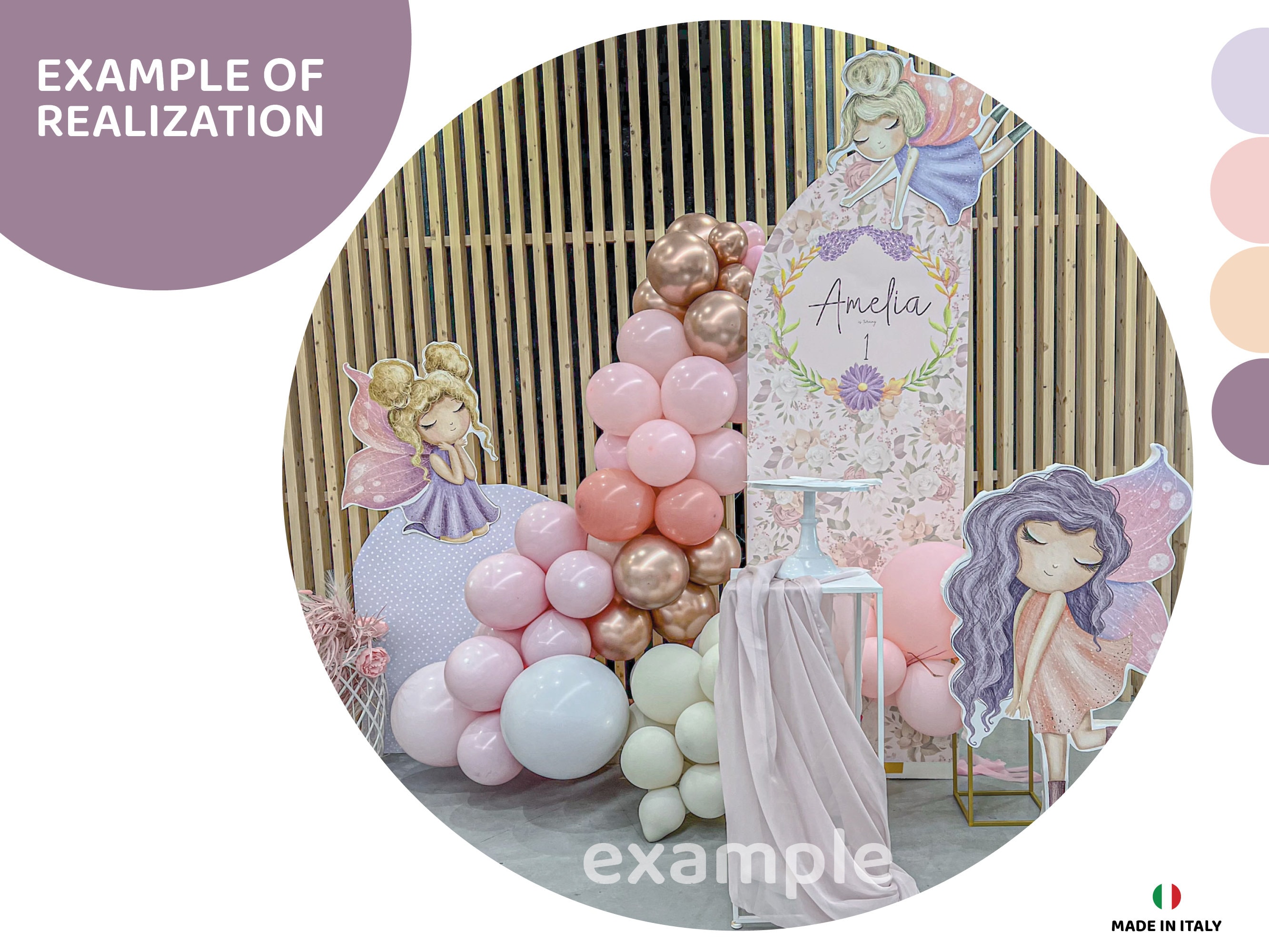 Printable Fairy Backdrop | Fairy Birthday Decorations | Fairy Cutout ...