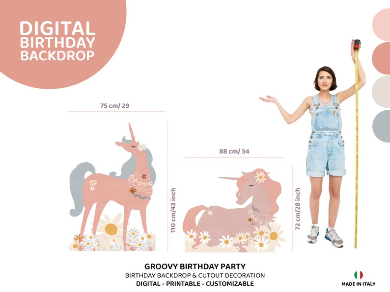 Printable Birthday Backdrop | Groovy Birthday Cutout | Two Groovy ...