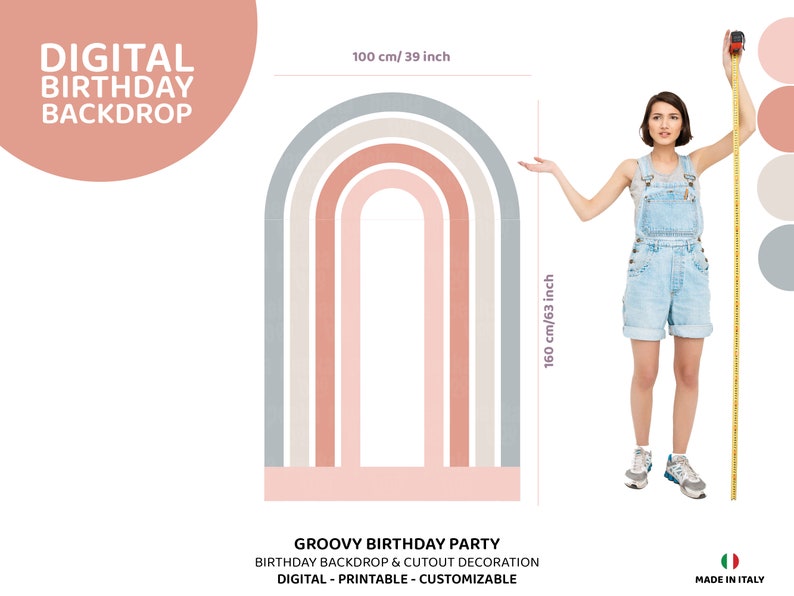Printable Birthday Backdrop | Groovy Birthday Cutout | Two Groovy ...