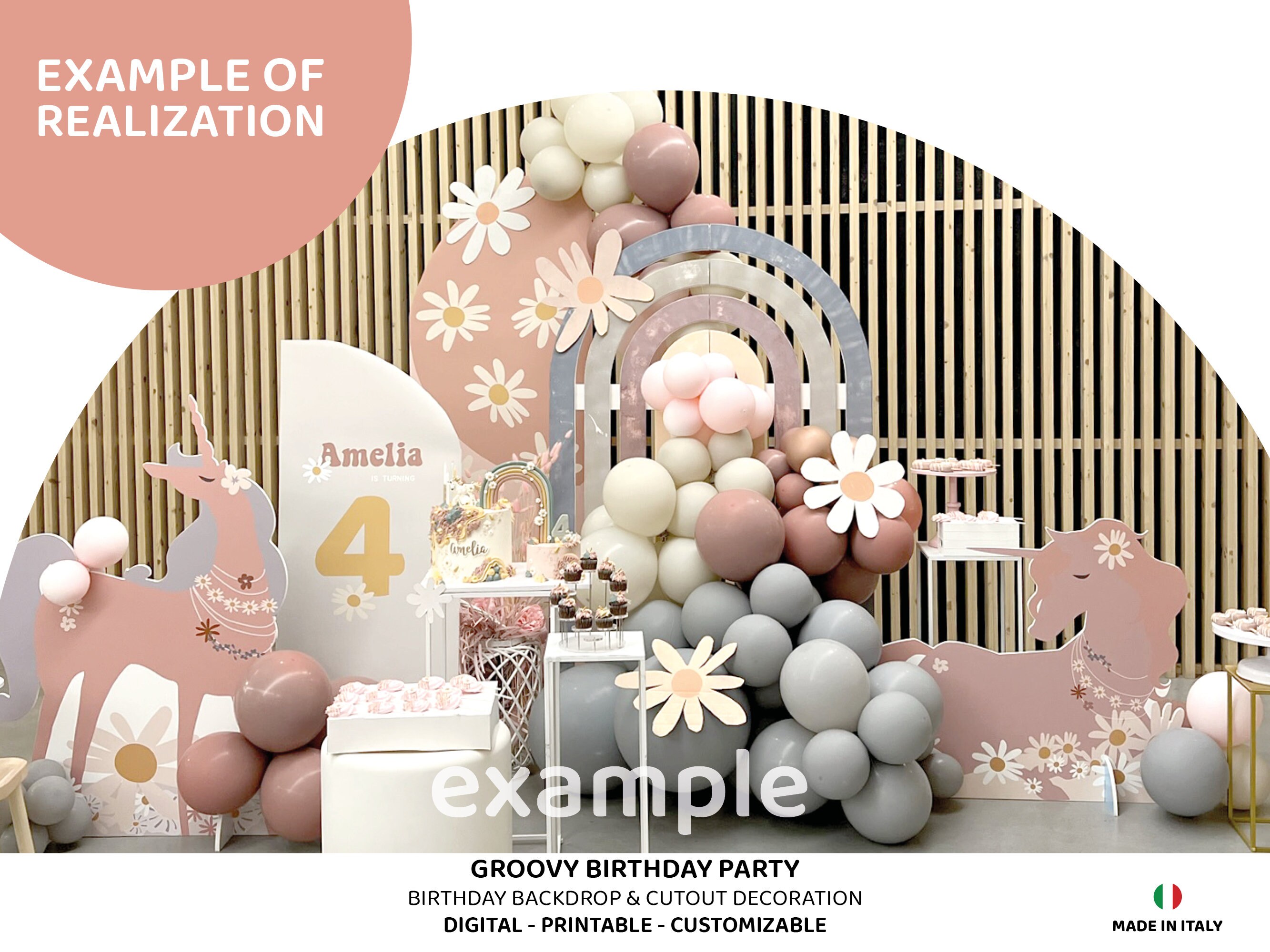 Printable Birthday Backdrop | Groovy Birthday Cutout | Two Groovy ...