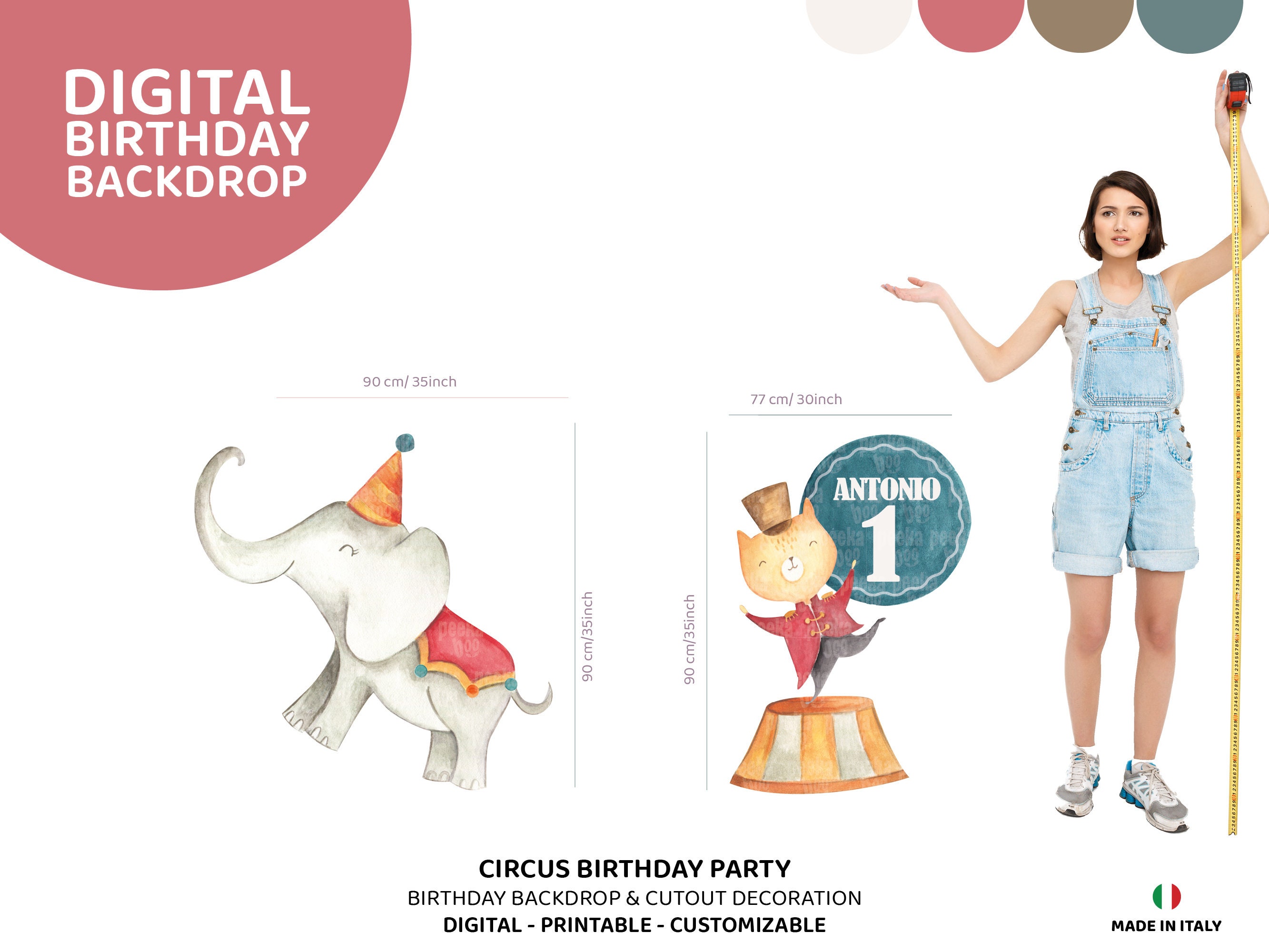 Printable Circus Party Backdrop | Circus Birthday Décor| DIY Circus ...