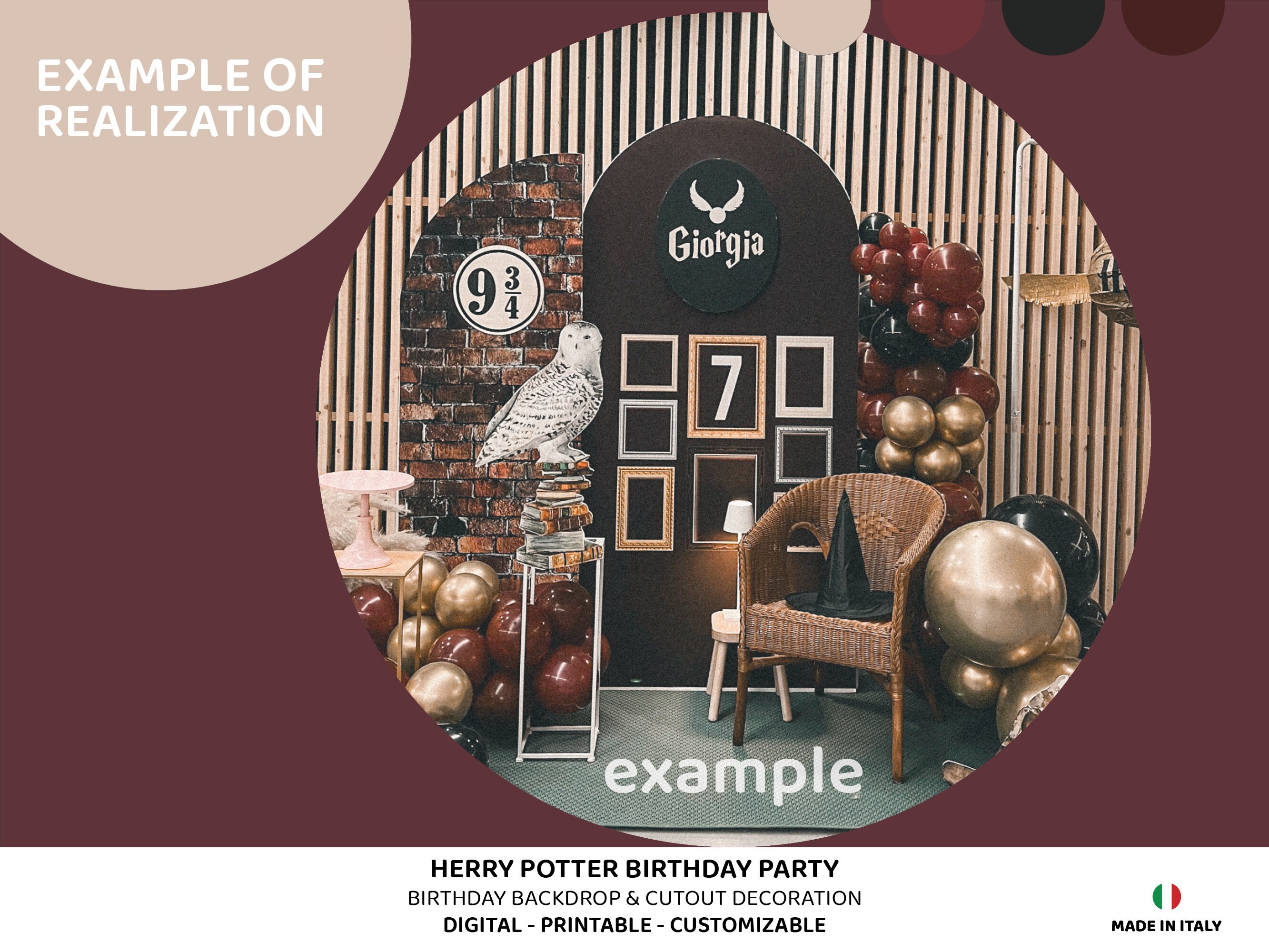 Printable Wizard Birthday Backdrop | Wizard Party Cutout | Wizard Party ...