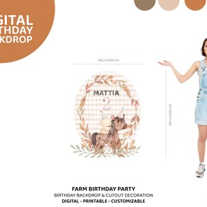 Printable Farm Animal Party Backdrop | Farm Party Background | Farm ...