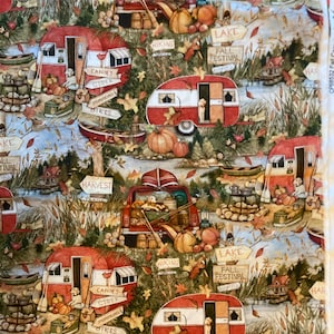 Susan Winget Fall Camping, CAMPER, Campground ~ 100% Cotton ~ Half Yard ...