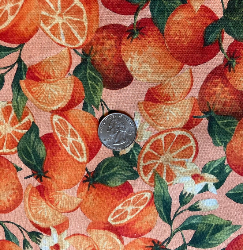 ORANGE BLOSSOM, Citrus, Oranges, Grove ~ 100% Cotton Fabric ~ Yard ...