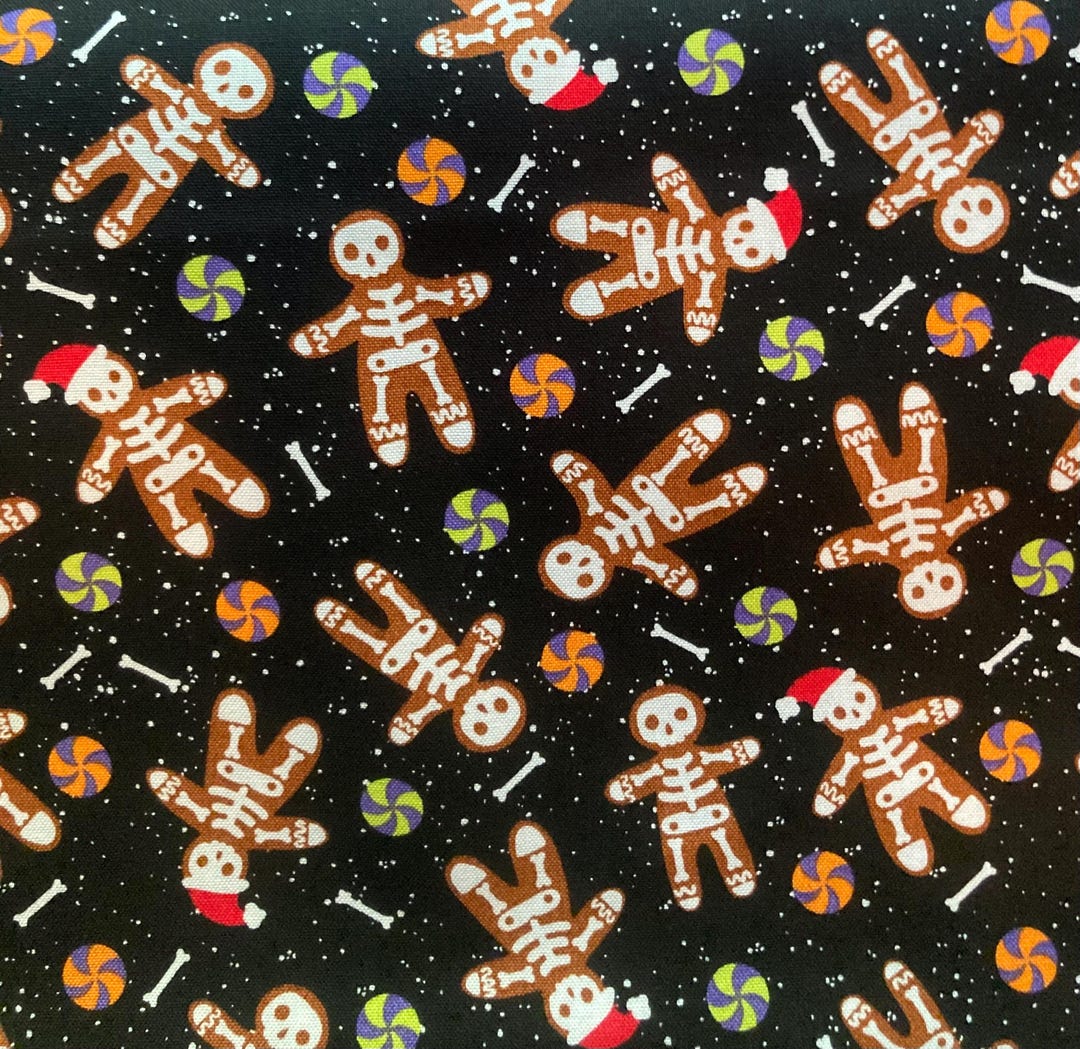 SANTA Hat Gingerbread Men, Skulls, Skeletons, X-mas Cookies, Bones ...