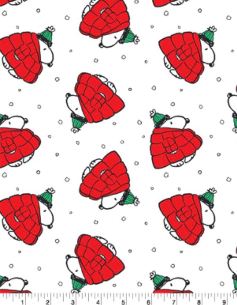 SNOOPY in His Puffy Jacket Red PUFFER Coat Peanuts Schulz - Etsy