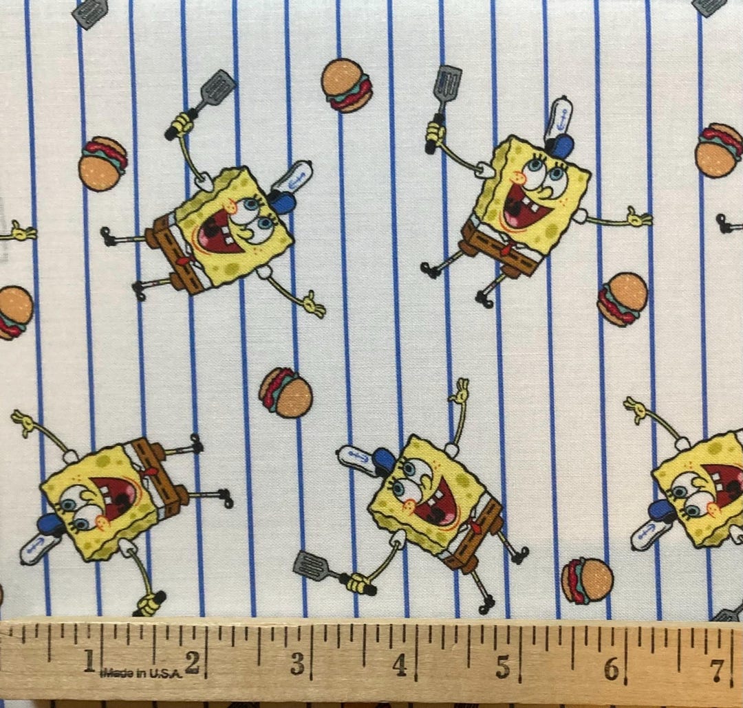Spongebob Squarepants, Krabby Patty ~ 100% Cotton Fabric ~ Half or Full ...