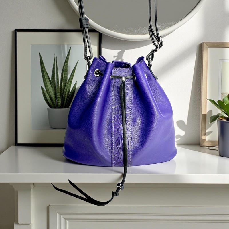 Purple Bucket Bags - Etsy