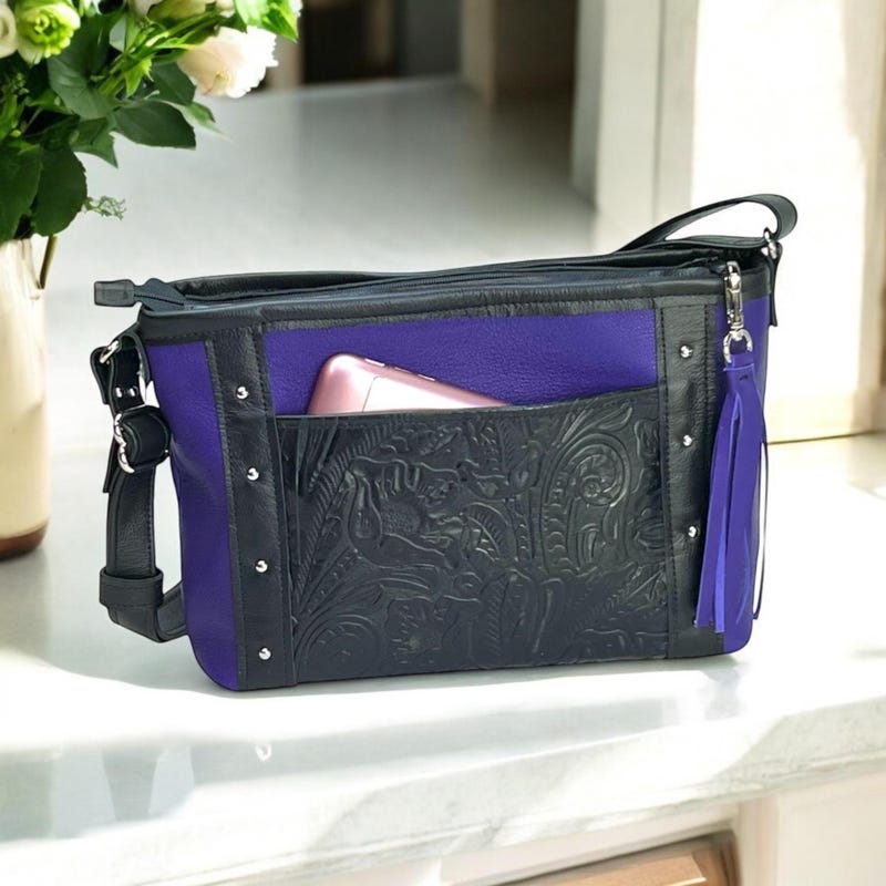 Purple Handbag - Etsy