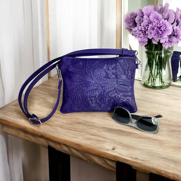 Purple Italian Purse - Etsy