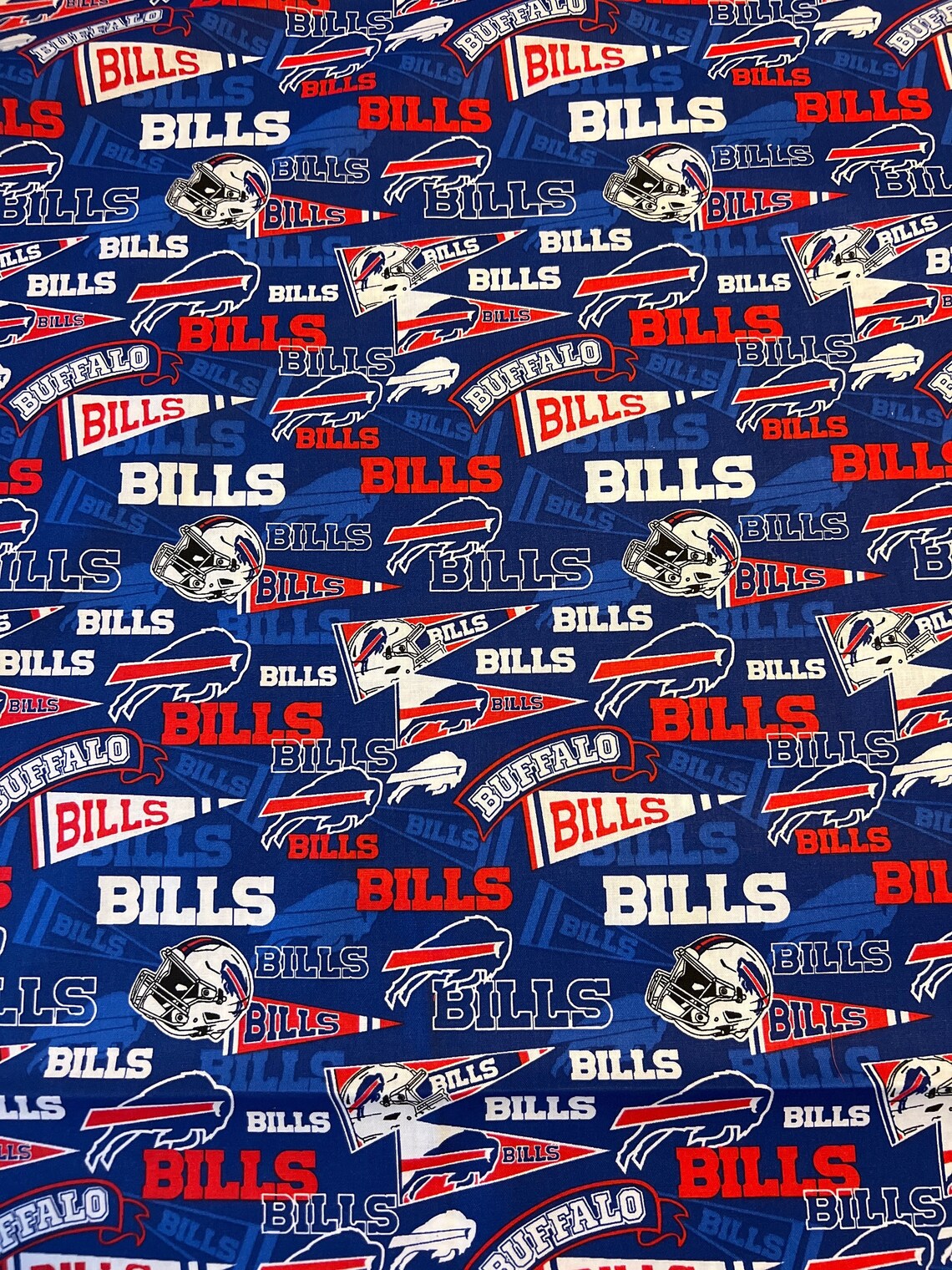 NFL Buffalo Bills Retro 100% Cotton Fabric - Etsy