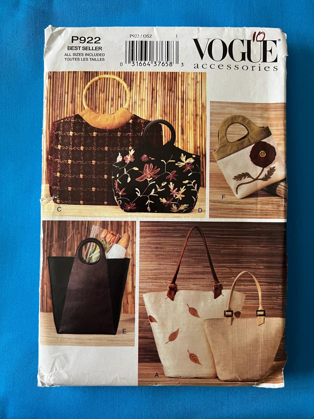 Vogue 7775 Sewing Pattern- Handbags & Totes - Etsy