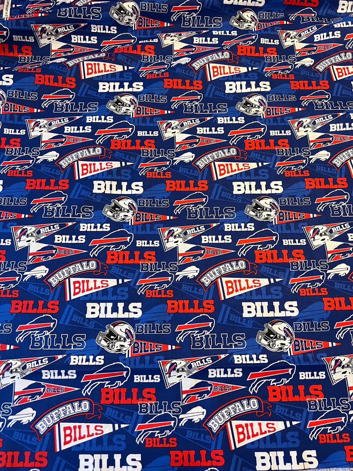 NFL Buffalo Bills Retro 100% Cotton Fabric - Etsy