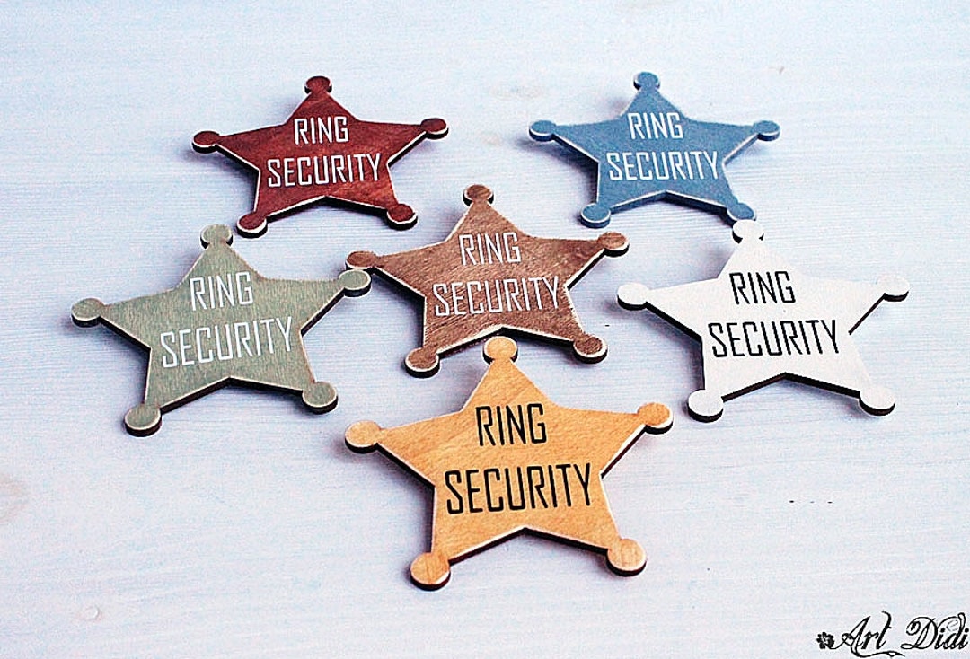 Ring Security, Ring Security Badge, Ring Bearer Badge, Wedding Ring ...