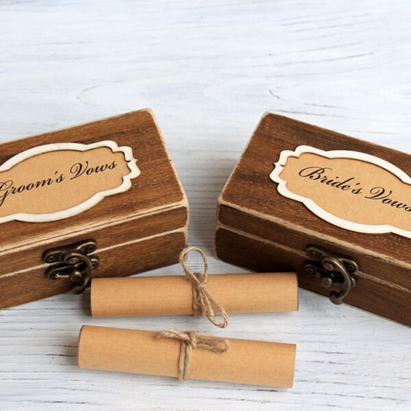 Wooden Wedding Vow Box - Etsy