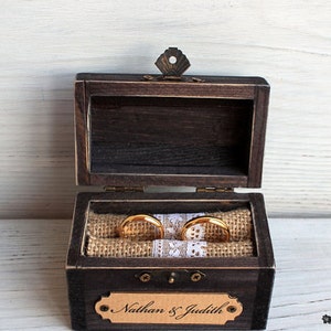 Wedding Ring Box, Wedding Ring Holder Ring Bearer Ring Box Custom Ring ...