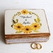 Sunflower Ring Box, Ring Bearer Box, Sunflower Wedding, Wedding Ring ...