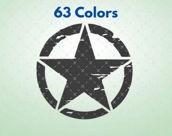 Army Military Star Distressed Tattered Vinyl Decal Sticker - Etsy