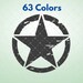 Distressed Military Star Decal Military Star Sticker Jeep Military Star ...