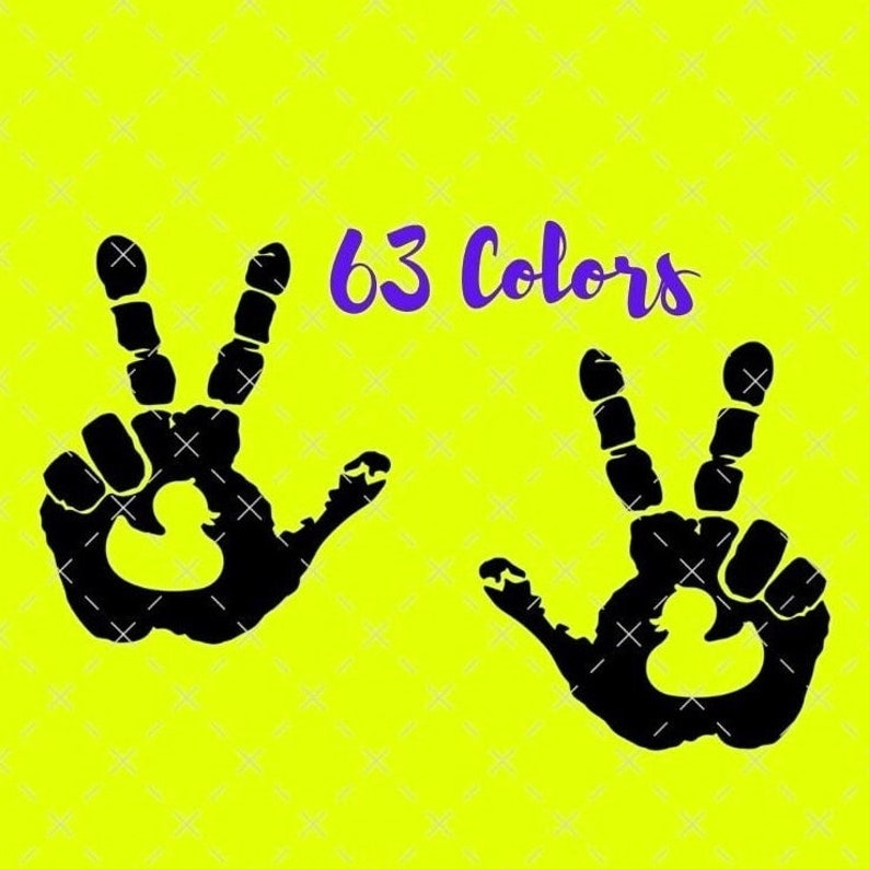 Duck Peace Hand Wave Vinyl Decal, Made to Order - Etsy