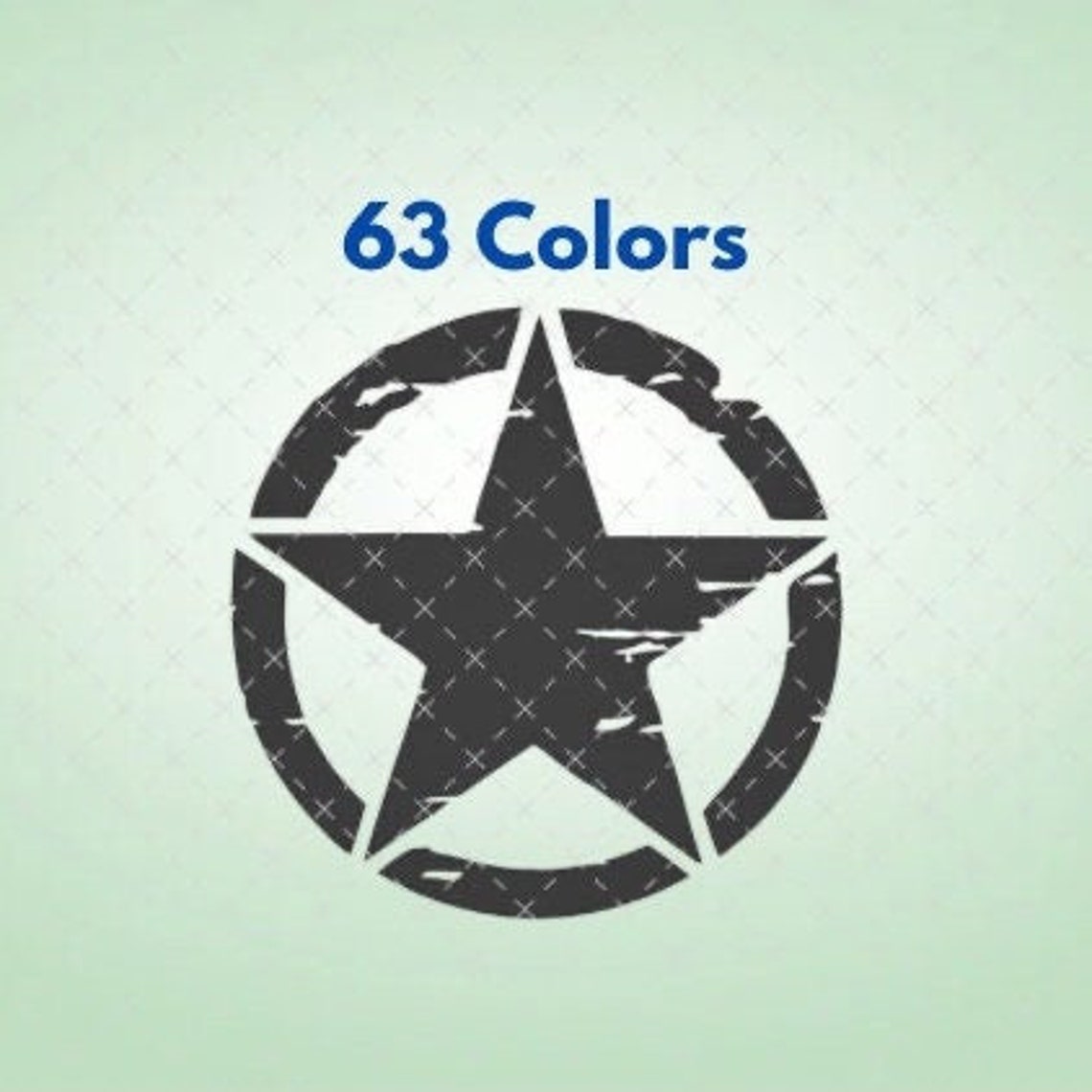 Distressed Military Star Decal Military Star Sticker Jeep Military Star ...