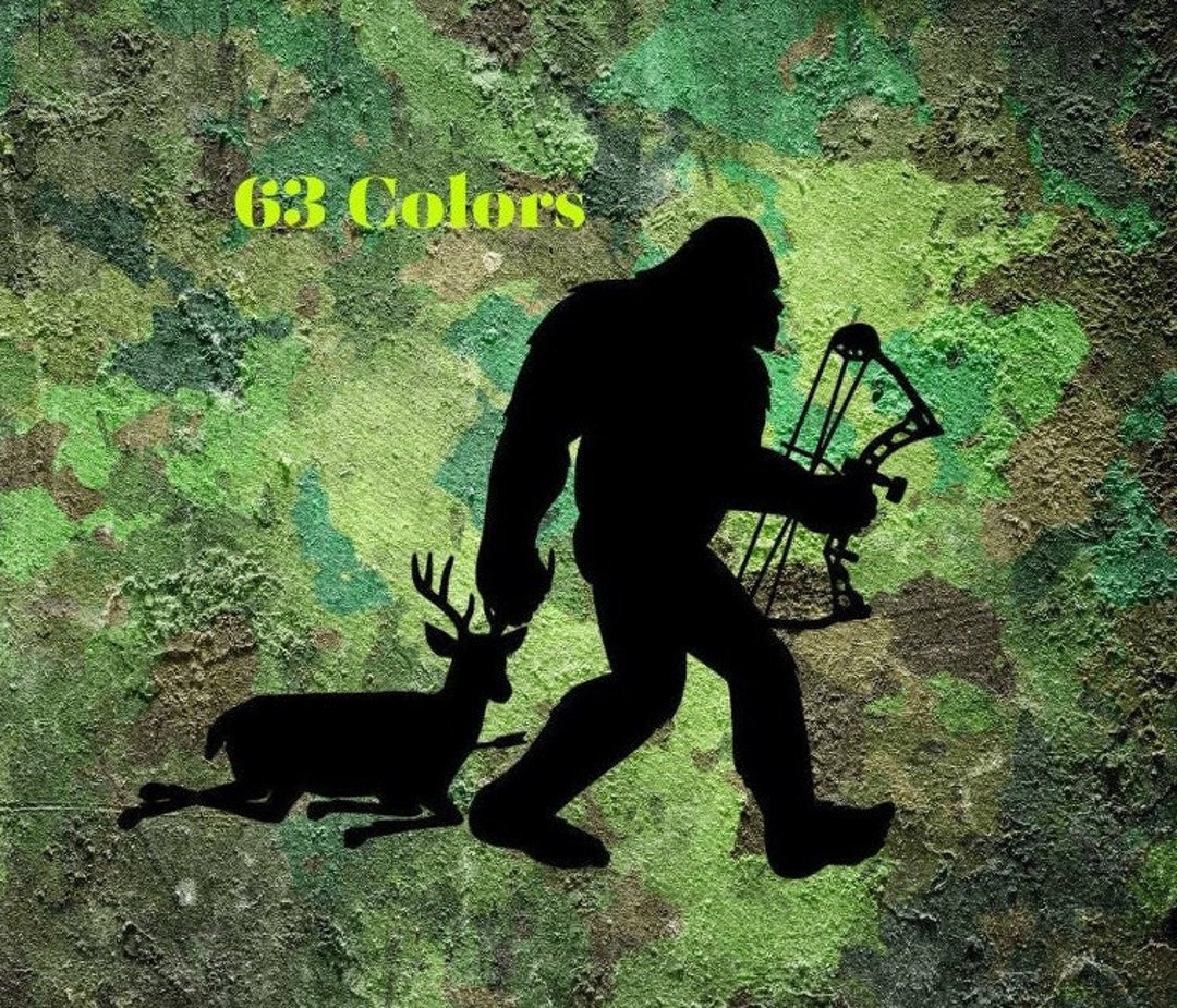 Bigfoot Sasquatch Bow Deer Hunter Vinyl Decal, Made to Order - Etsy