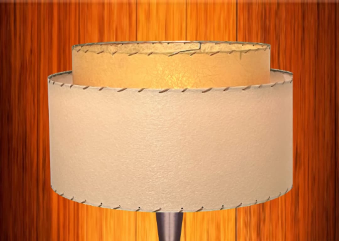Mid Century Modern 2 Tier Fiberglass Lamp Shade 11223 - Etsy