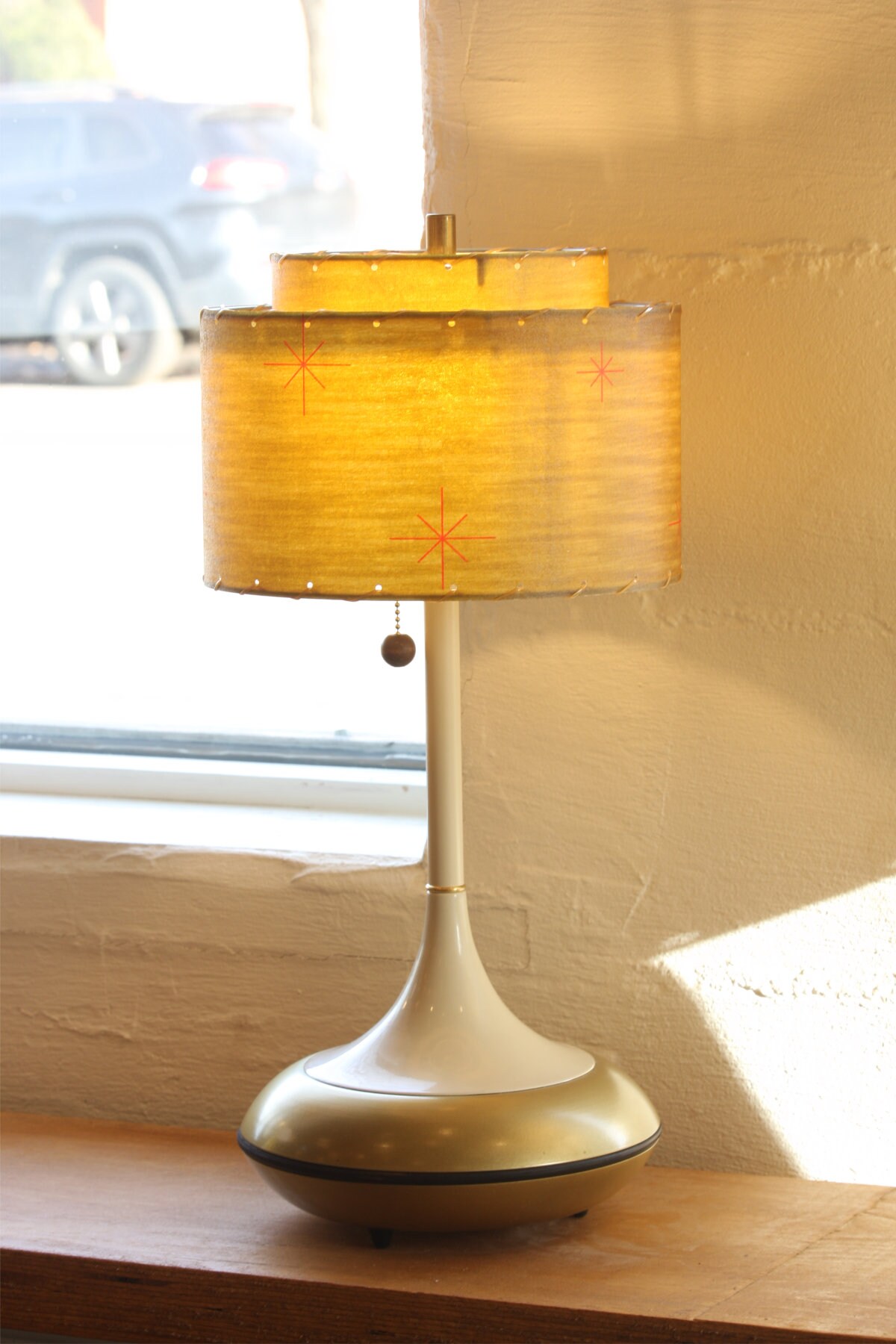 Gold Lamp Shade / Hand Made Atomic Lamp Shade / Custom Vintage - Etsy