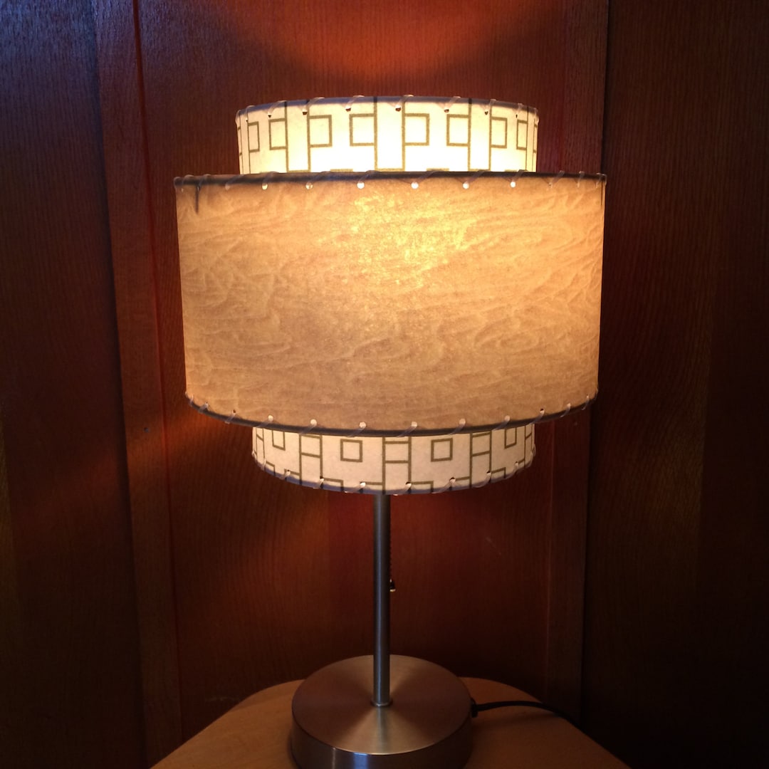 Mid Century Modern Lamp Shade / 3 Tier Fiberglass Lampshade 13.0 - Etsy