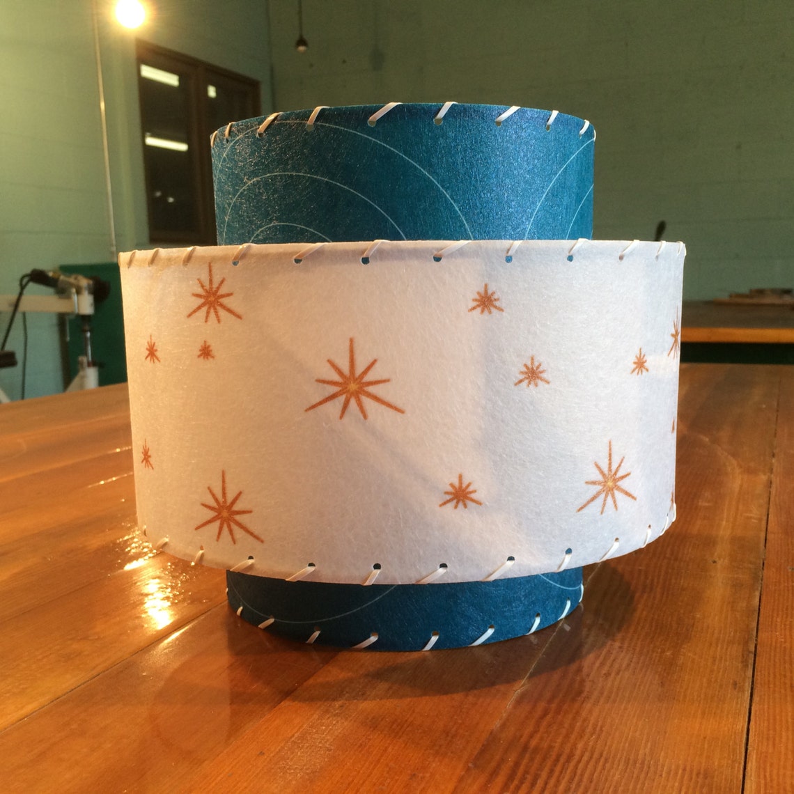 Atomic Lamp Shade / 3 Tier Atomic / Hand Made Retro Style / - Etsy UK