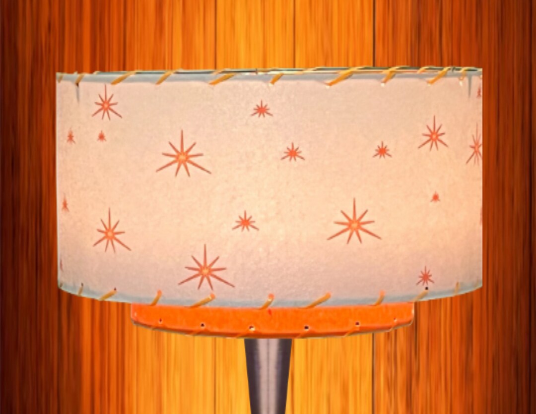 Mid Century Modern 2 Tier Fiberglass Lamp Shade / Hand Made Atomic Lamp ...