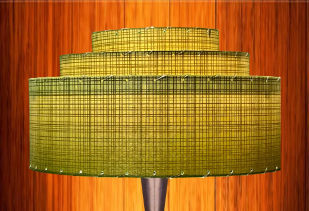 3 Tier Fiberglass / Hand Made Atomic Lamp Shade / Custom Vintage ...