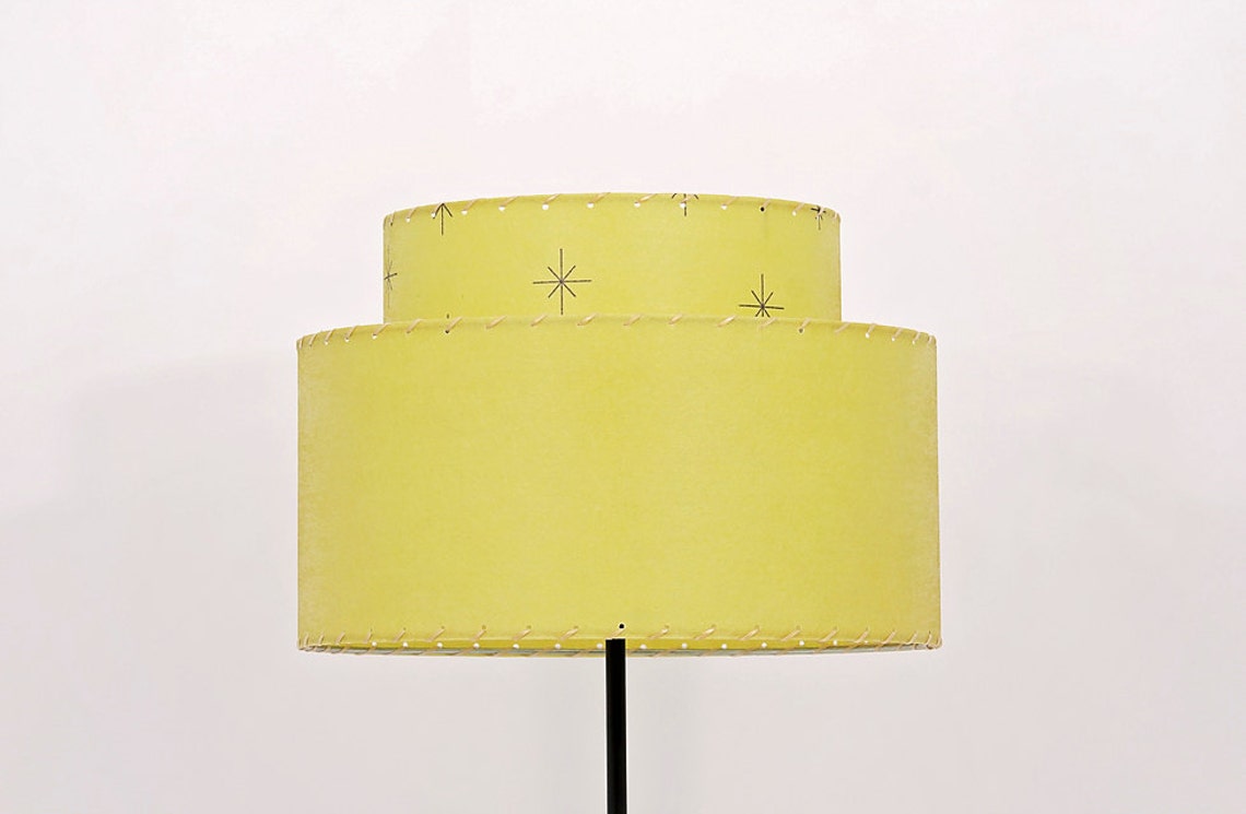 Mid Century Modern 2 Tier Fiberglass Lamp Shade / Hand Made | Etsy