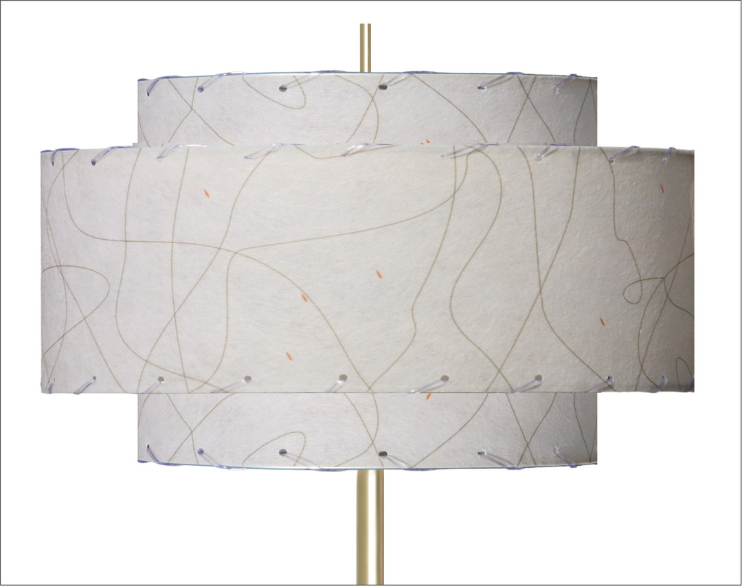 3 Tier Fiberglass / Hand Made Atomic Lamp Shade / Custom Vintage ...