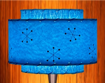 Mid Century Modern Lamp Shade / 3 Tier Fiberglass / Hand Made Atomic ...