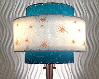 Mid Century Modern Lamp Shade / 3 Tier Fiberglass / Hand Made Atomic ...