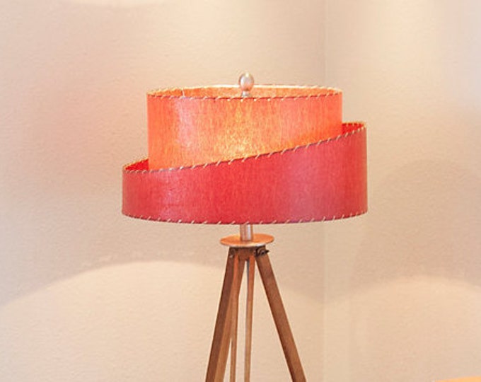 Mid Century Modern 3 Tier Fiberglass Lamp Shade / Hand Made Atomic Lamp ...