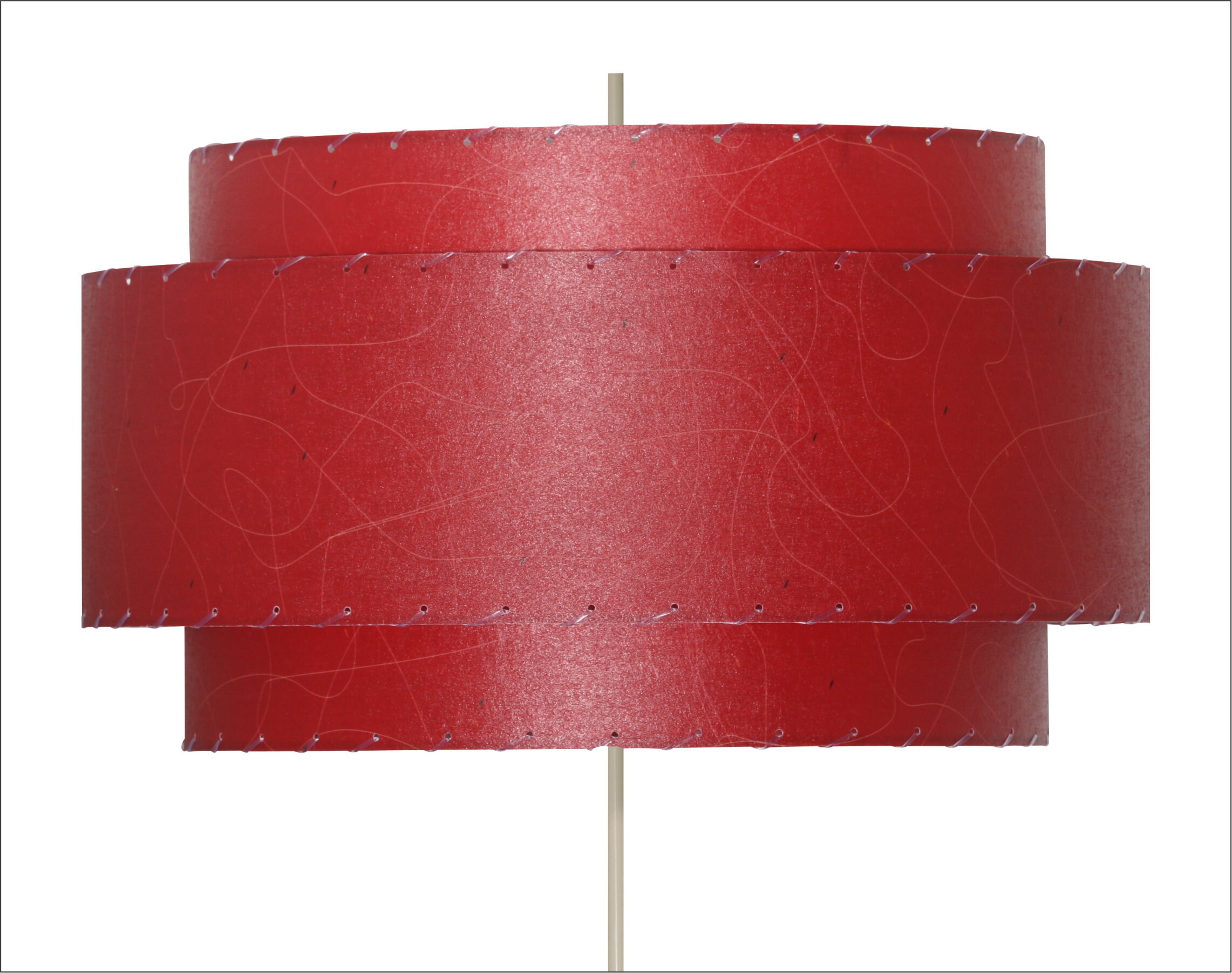 Red Lamp Shade Hand Made Retro Style 2009 - Etsy